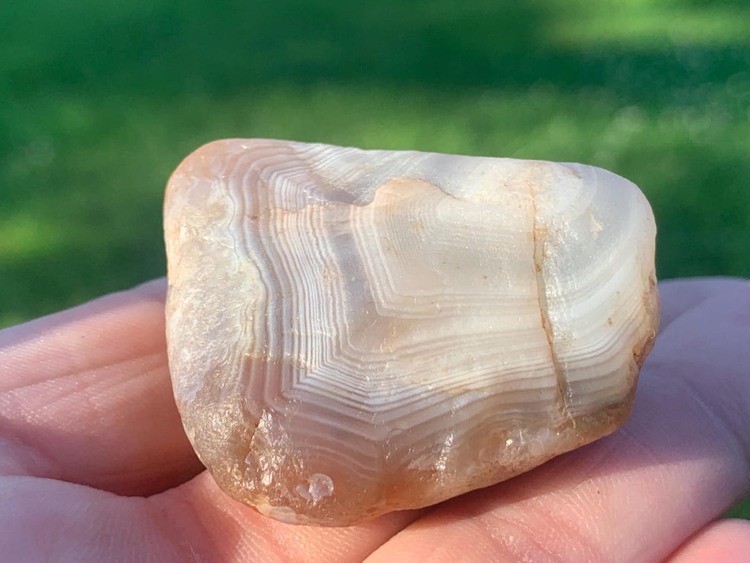 Lake Superior Agate Shadow Banding, White, Very Cool Rock- Even Better ...