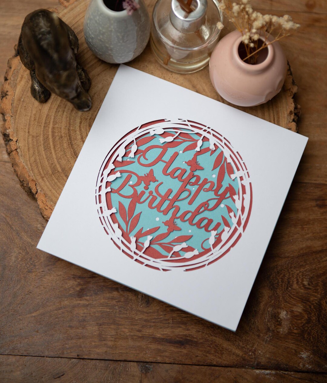 3D Layered Paper-cut Happy Birthday Card - Etsy