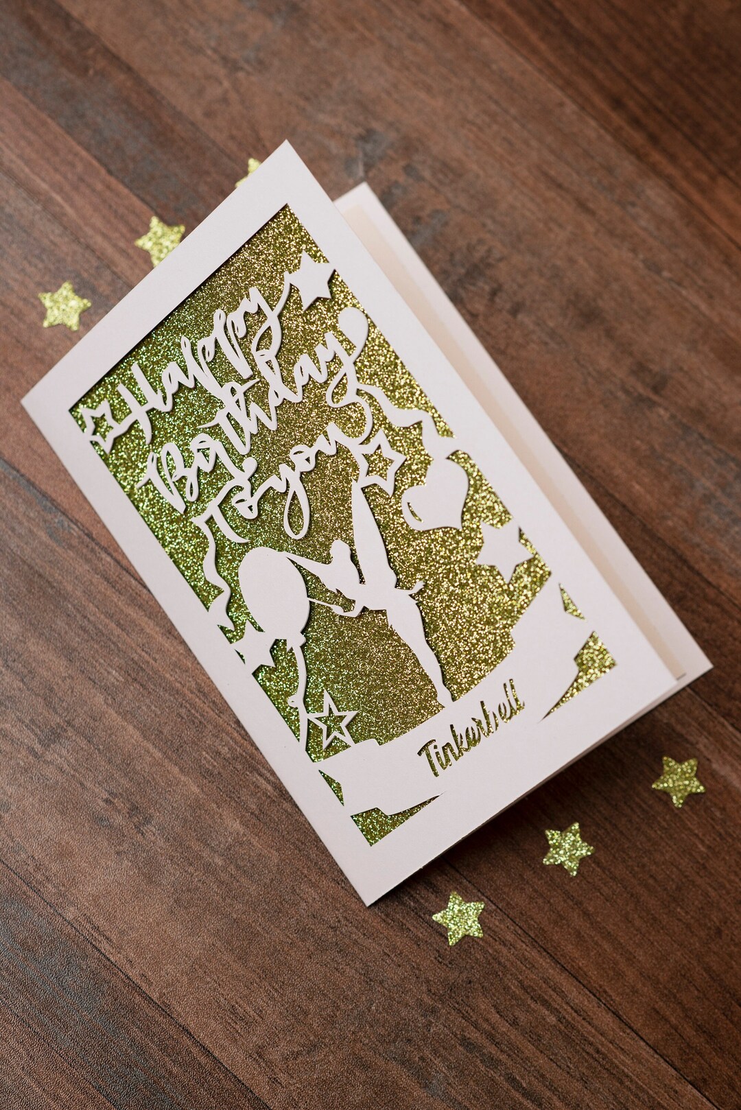 Disney Inspired Tinkerbell Personalised/number Papercut Birthday Card ...