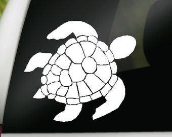 Sea Turtle Beach Vinyl Car Decal Sticker - Etsy