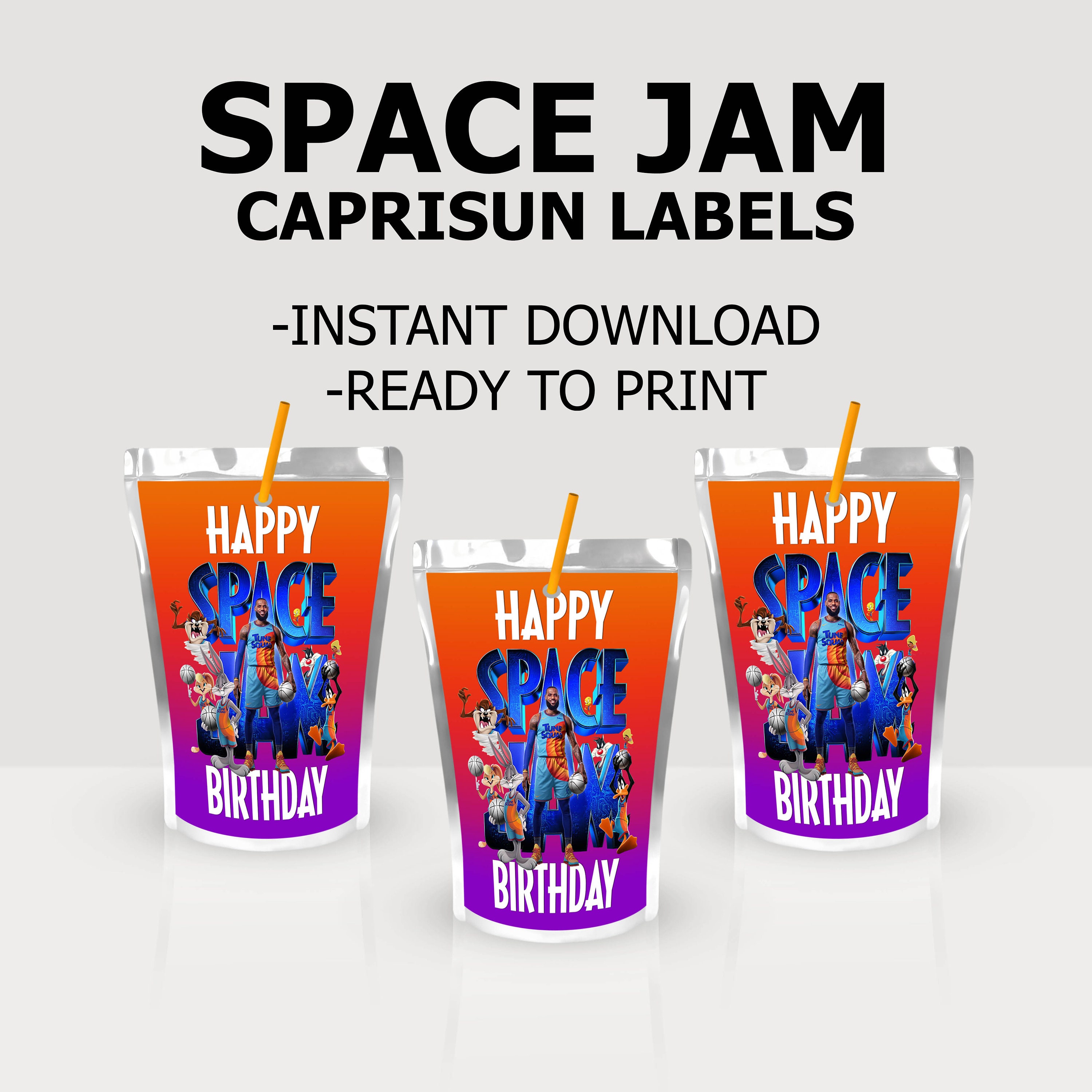 Party Favors & Games Party Supplies Party Favors Space Jam Chip Bag ...