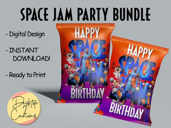 Party Favors & Games Party Supplies Party Favors Space Jam Chip Bag ...