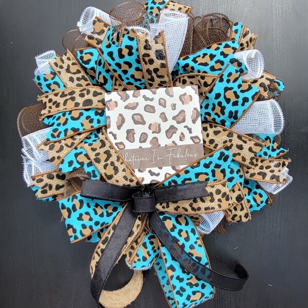 Leopard Print Wood Wreath - Etsy