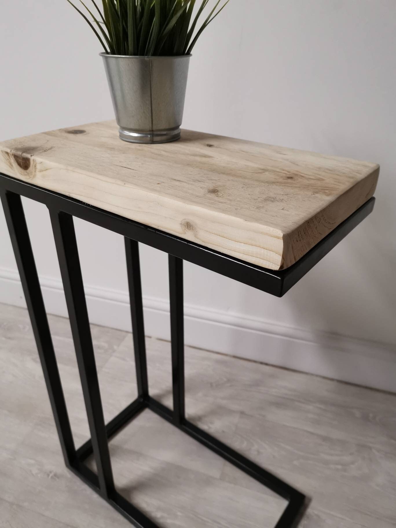 Rustic Solid Wood Bedside Table Side Table Night Table Using | Etsy