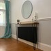 Rustic Scaffold Board Radiator Cover Console Table With 3 Rod Hairpin ...