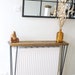Rustic Scaffold Board Radiator Cover Console Table With 3 Rod Hairpin ...