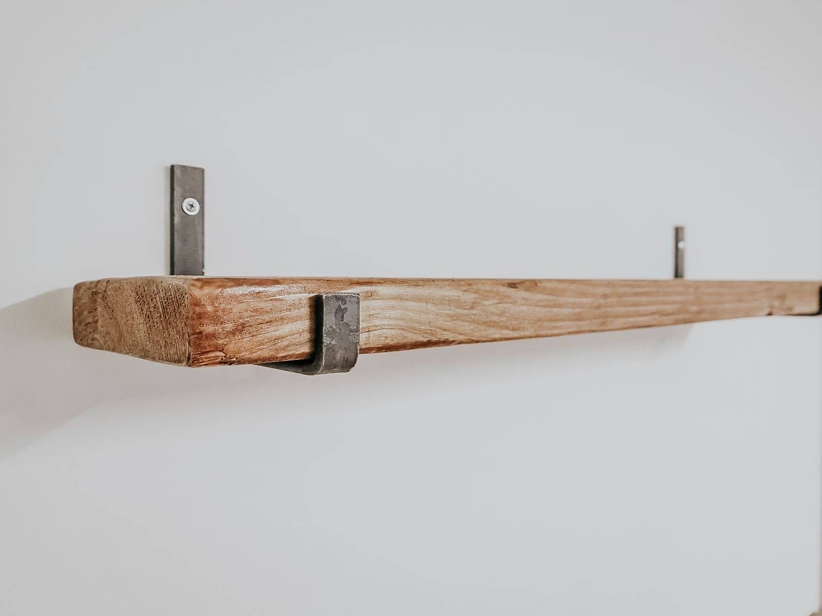 SLIM Rustic Shelves Handcrafted With Industrial Raw Steel - Etsy