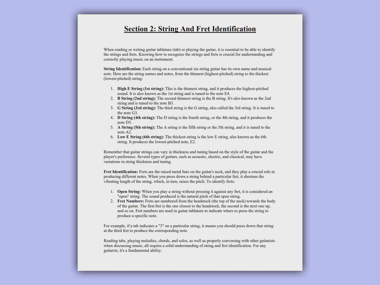 Reading Guitar Tabs - Ultimate Guide | Learn to Read & Play Guitar ...