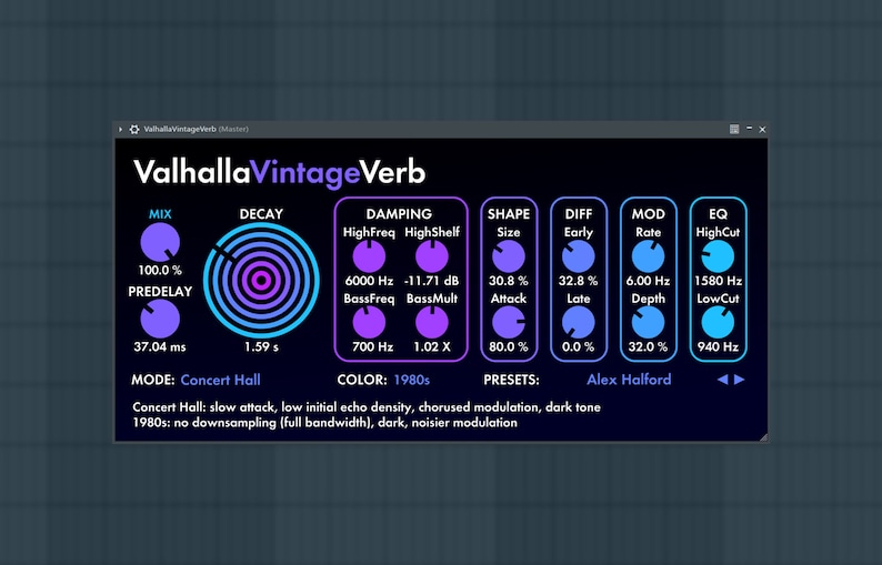 Valhalla Vintageverb | Vocal Presets Pack - Etsy