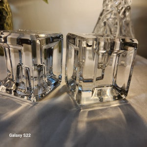 Cambridge Square Design Crystal Taper Candle Holders - Etsy