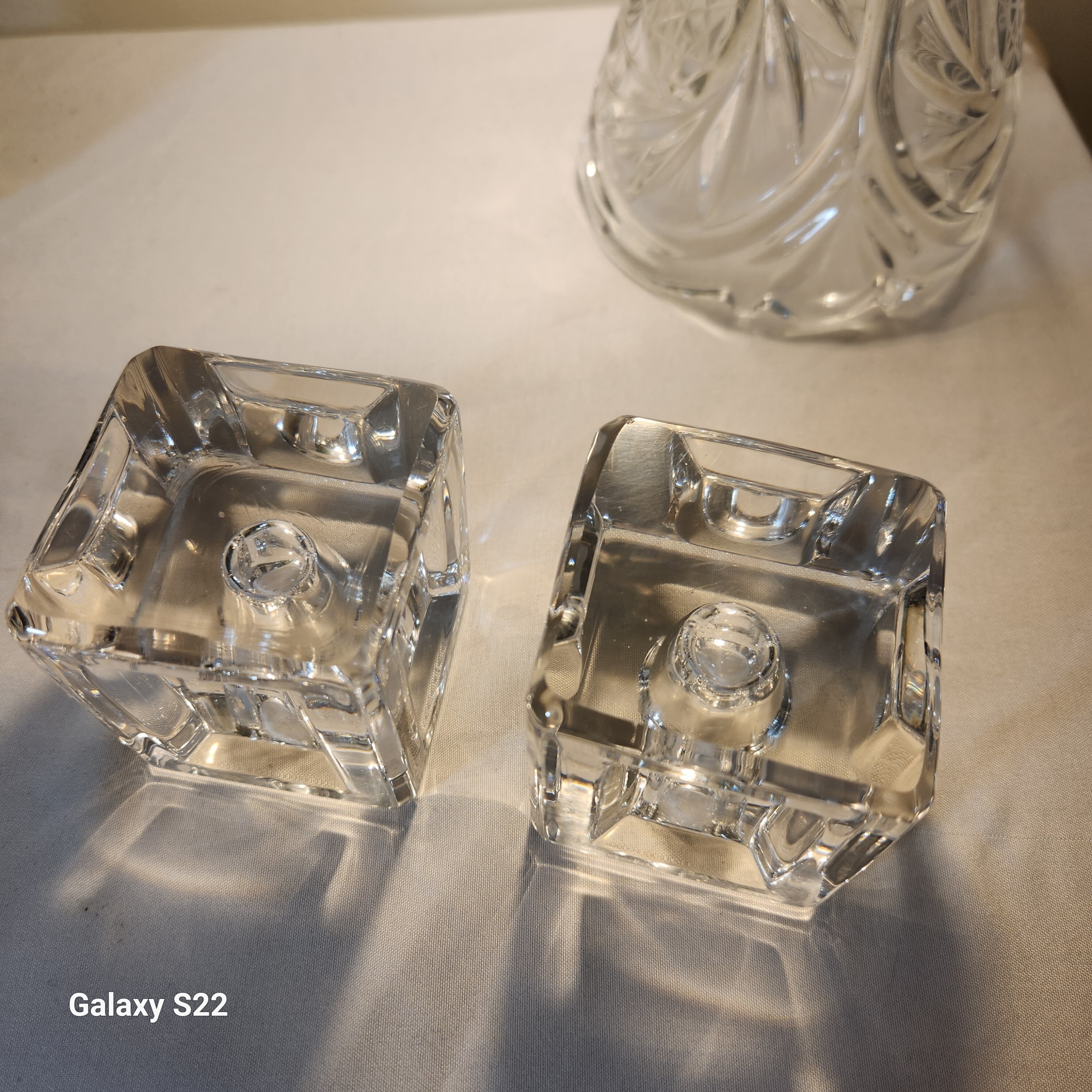Cambridge Square Design Crystal Taper Candle Holders - Etsy