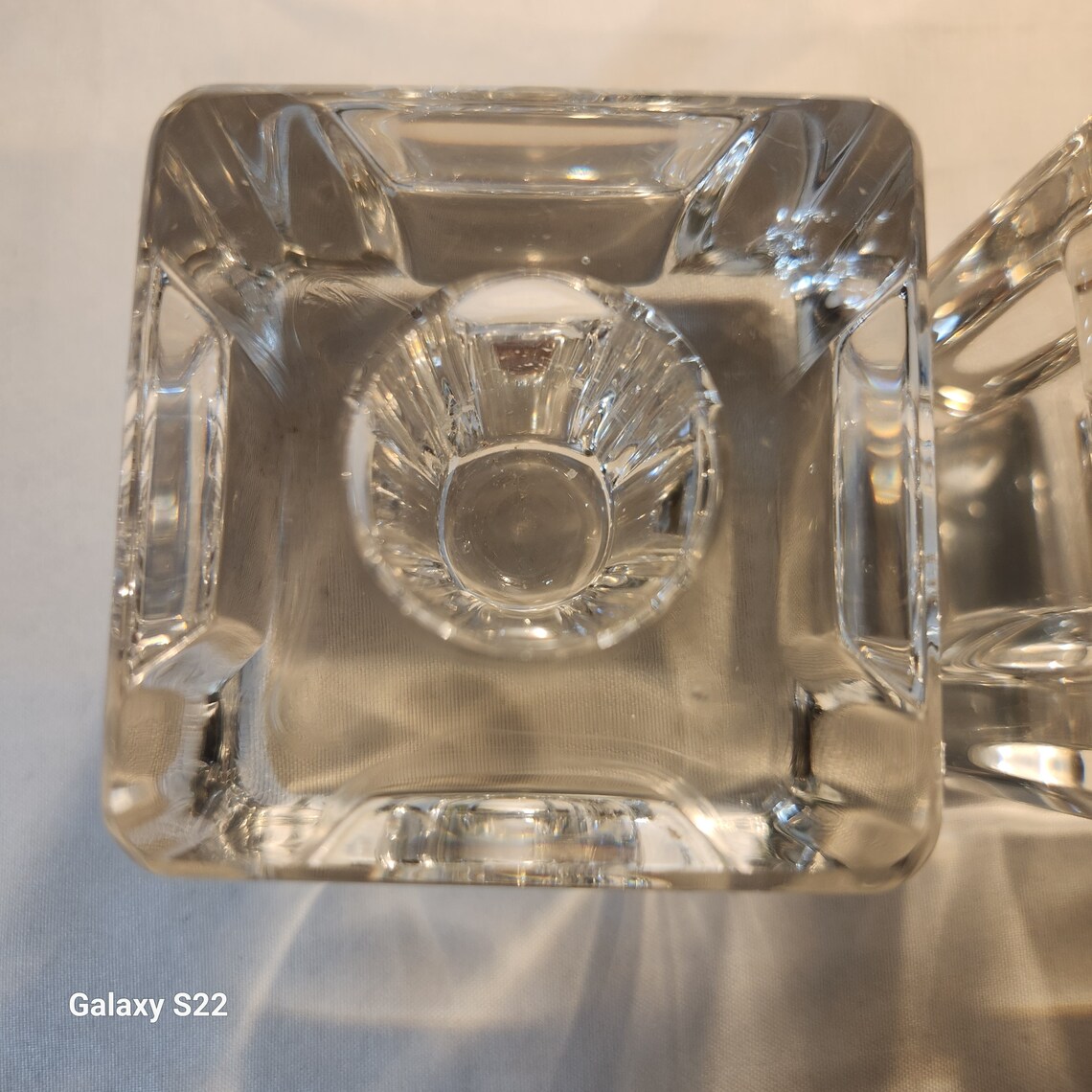 Cambridge Square Design Crystal Taper Candle Holders - Etsy