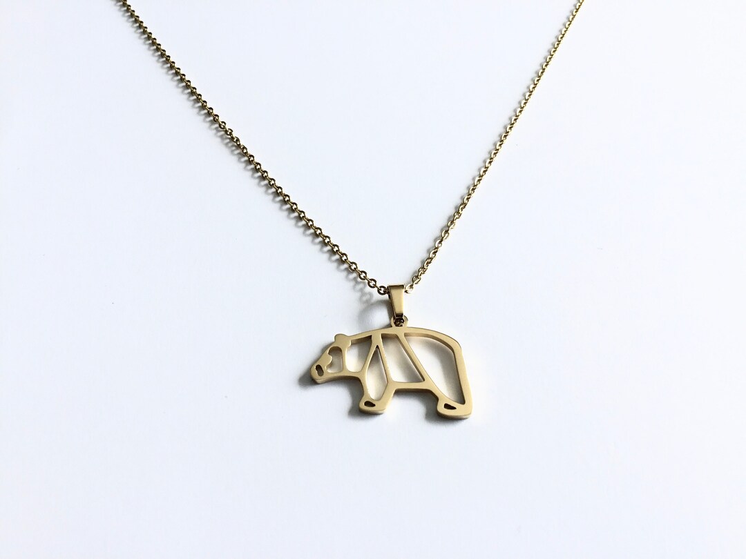 Collar de oso de acero inoxidable - Etsy España