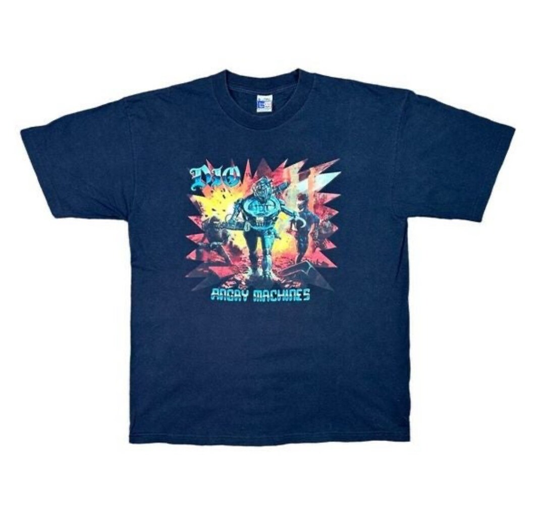 Vintage 90’s BASICSS Dio Angry Machines Graphic Tour Tee Band Unisex ...