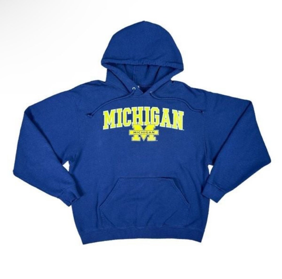 Vintage Jerzees University of Michigan Pullover Hoodie Size Large ...