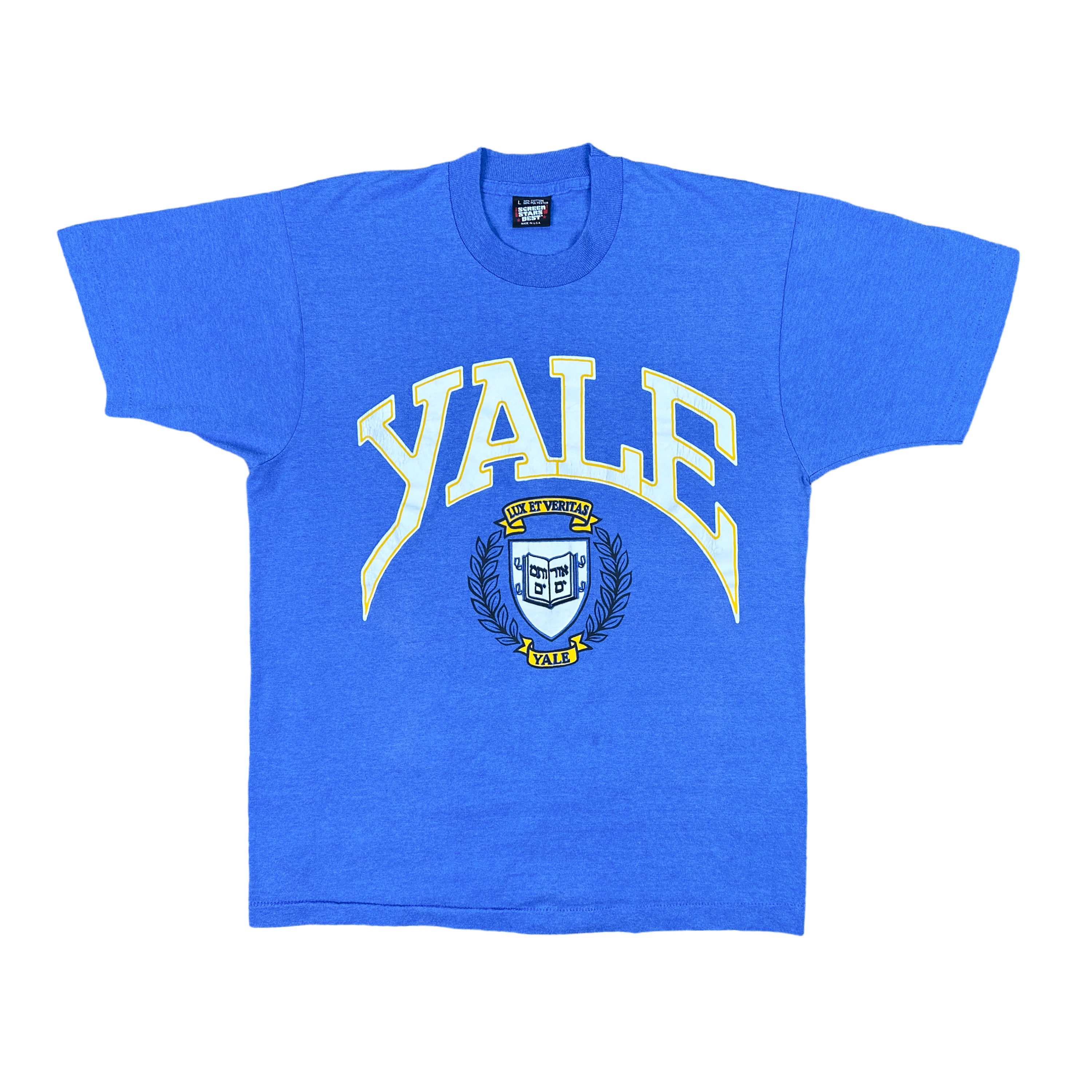 Vintage Screen Stars Yale University Crew Neck Tee Size Large Blue ...