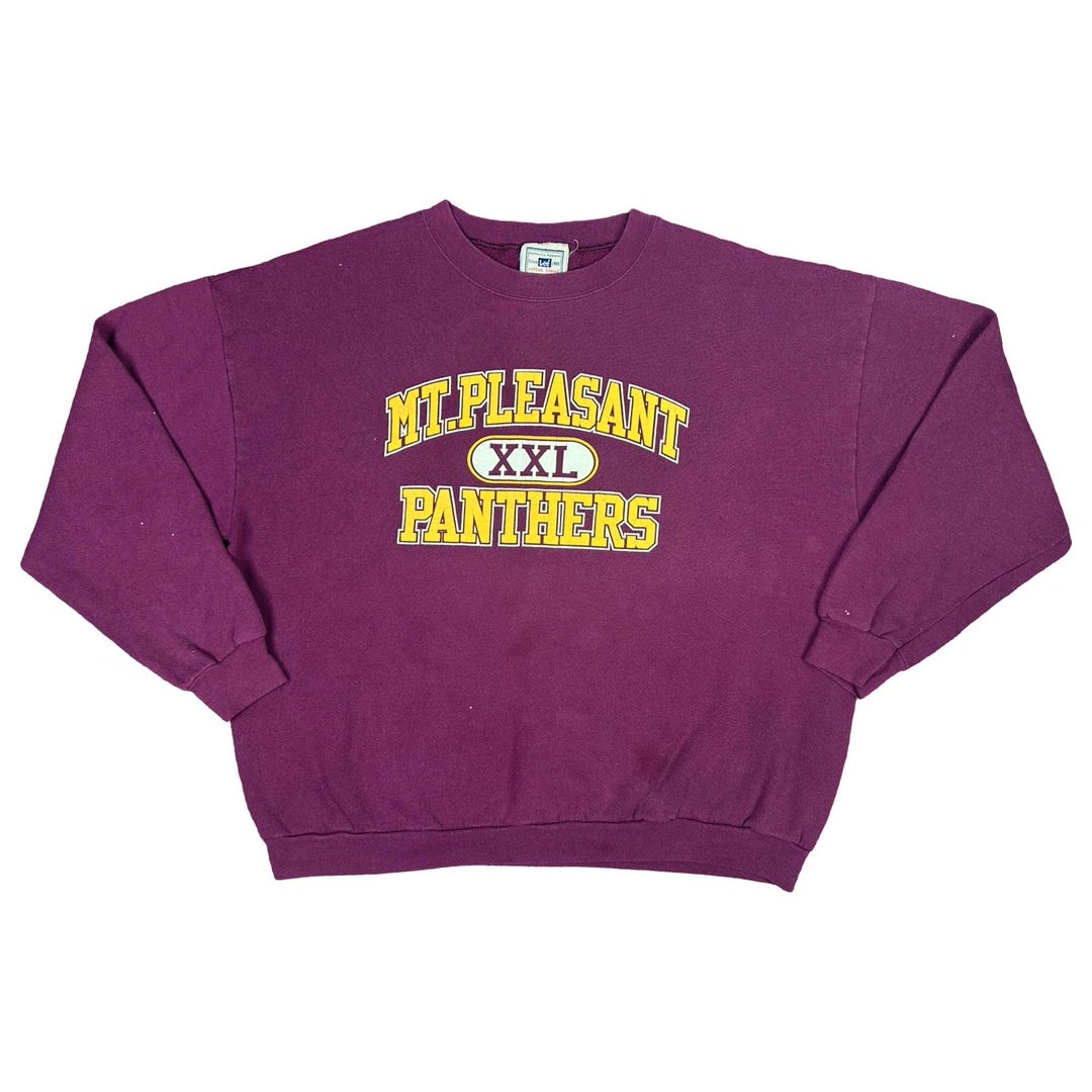 Vintage Lee Mt. Pleasant High School Panthers Crew Neck Sweatshirt Size ...