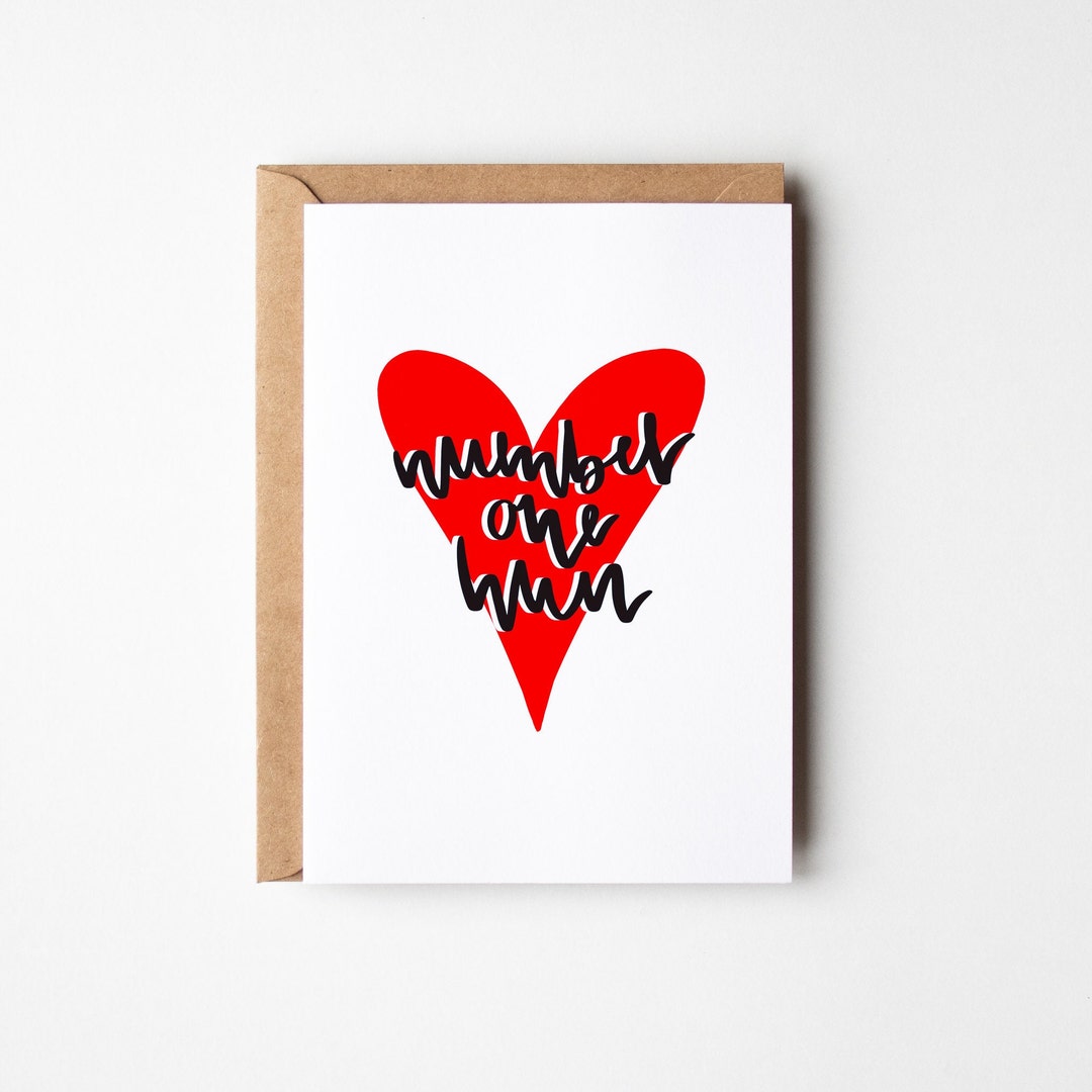 Number One Hun Card Galentines Day Card Best Friend Card Friendship ...