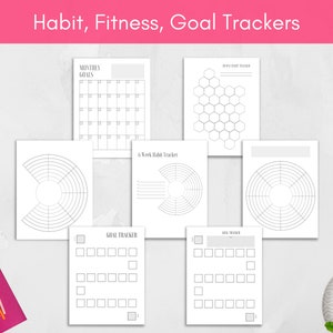 Fitness Meal & Habit Planning Bundle Fitness Trackers Meal - Etsy