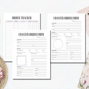 Editable Coaster Order Forms Bundle, Canva Template - Etsy