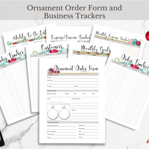 Ornament Order Form & Business Planner Bundle | Expense, Income ...