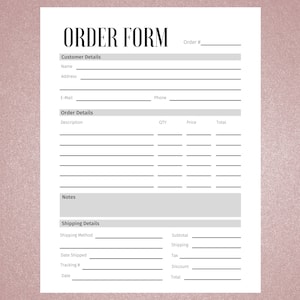 Order Form Bundle Small Business Documents A4 A5 Letter - Etsy