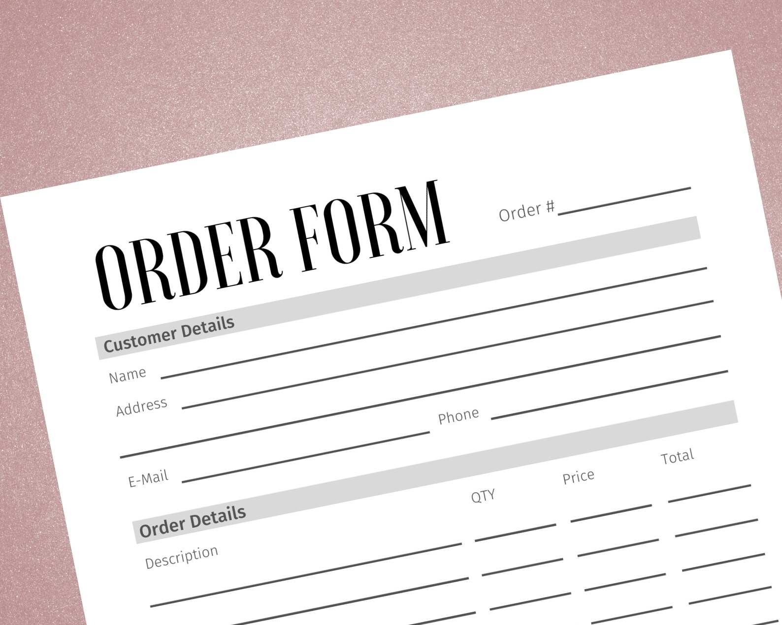 Order Form Bundle Small Business Documents A4 A5 Letter - Etsy
