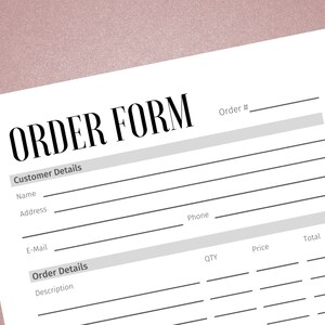 Order Form Bundle Small Business Documents A4 A5 Letter - Etsy