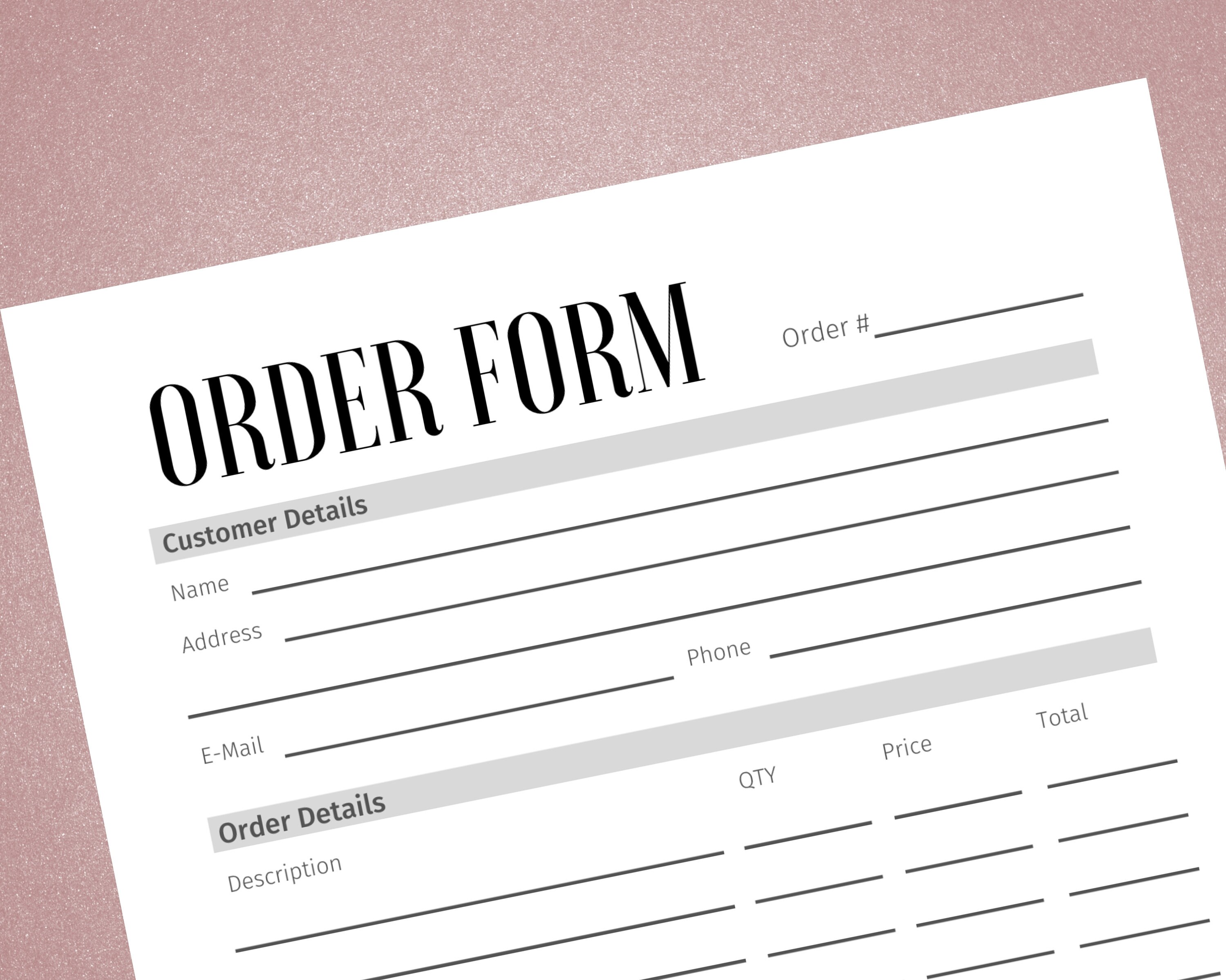 Order Form Bundle Small Business Documents A4 A5 Letter - Etsy