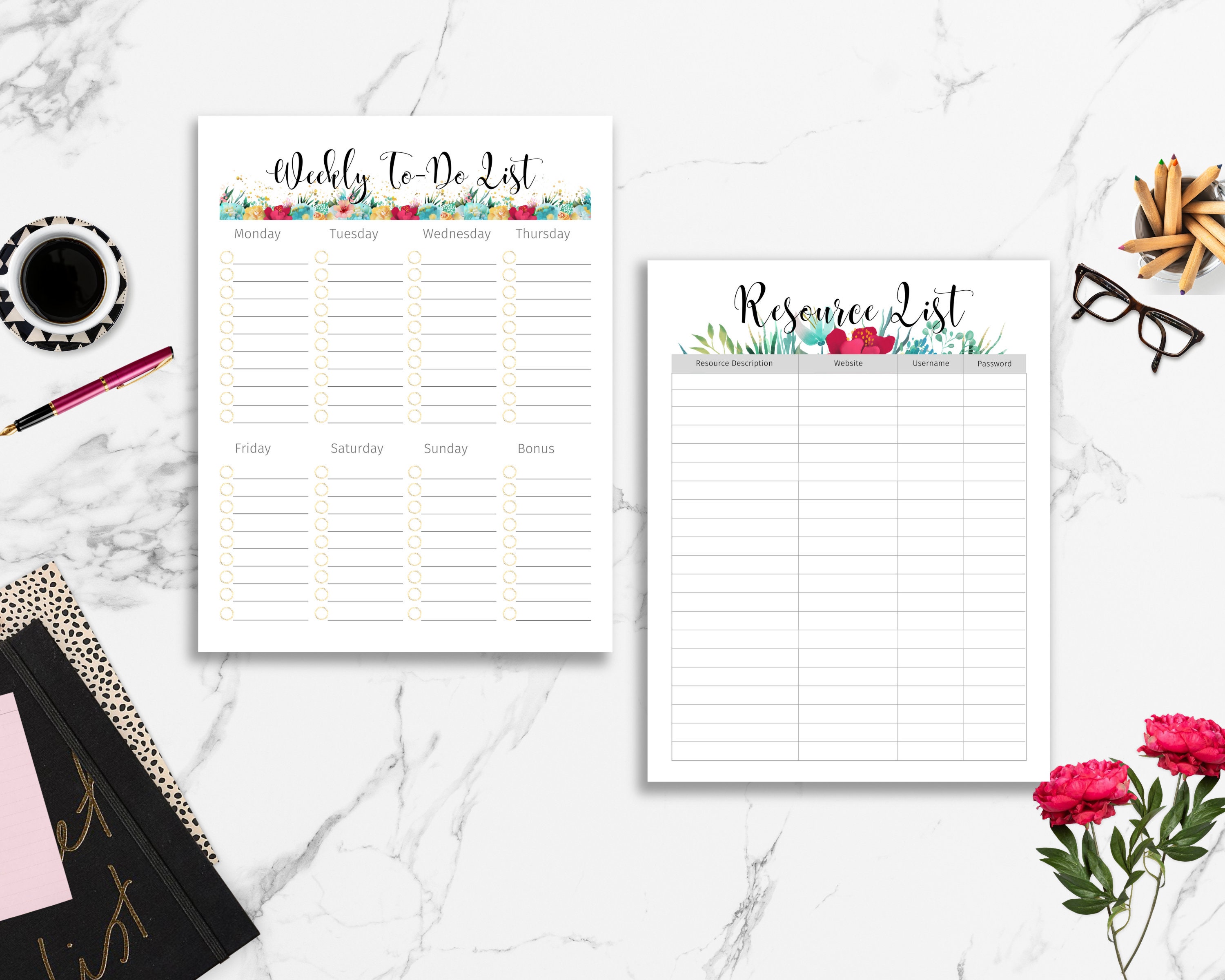 Wine Glass Order Form, Customer & Order Trackers Business Bundle ...