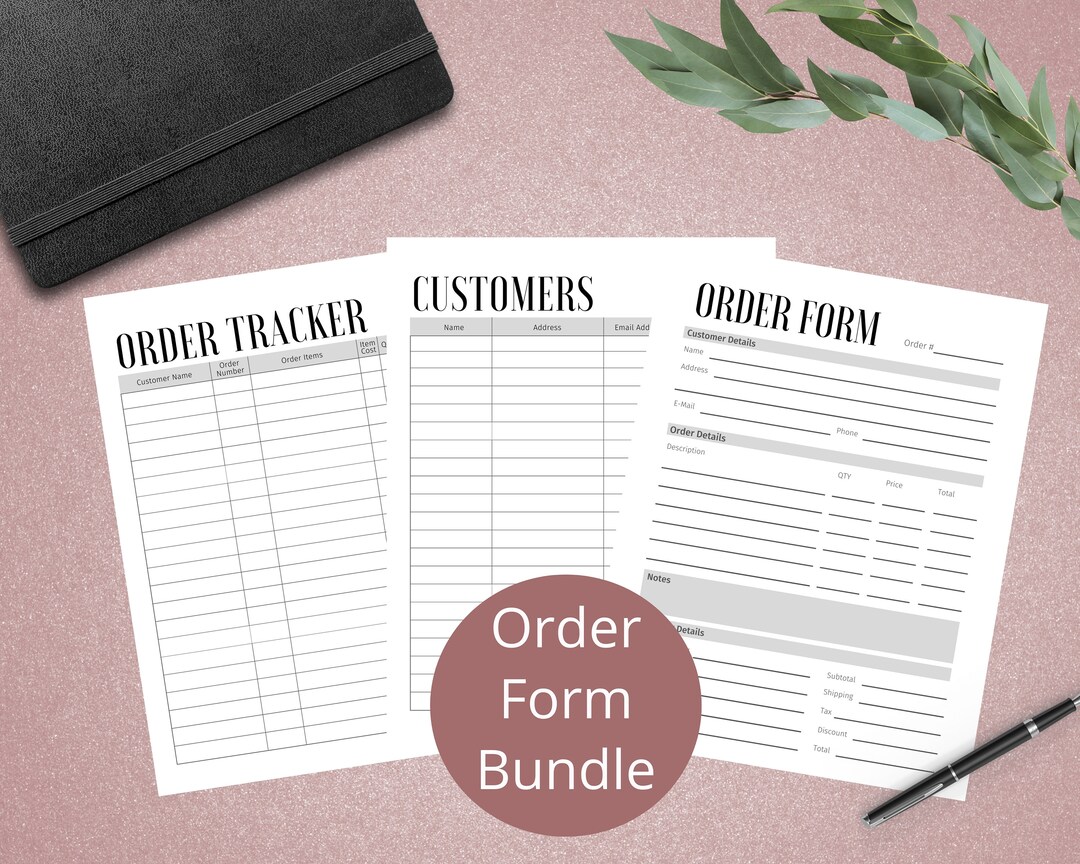 Order Form Bundle Small Business Documents A4 A5 Letter - Etsy