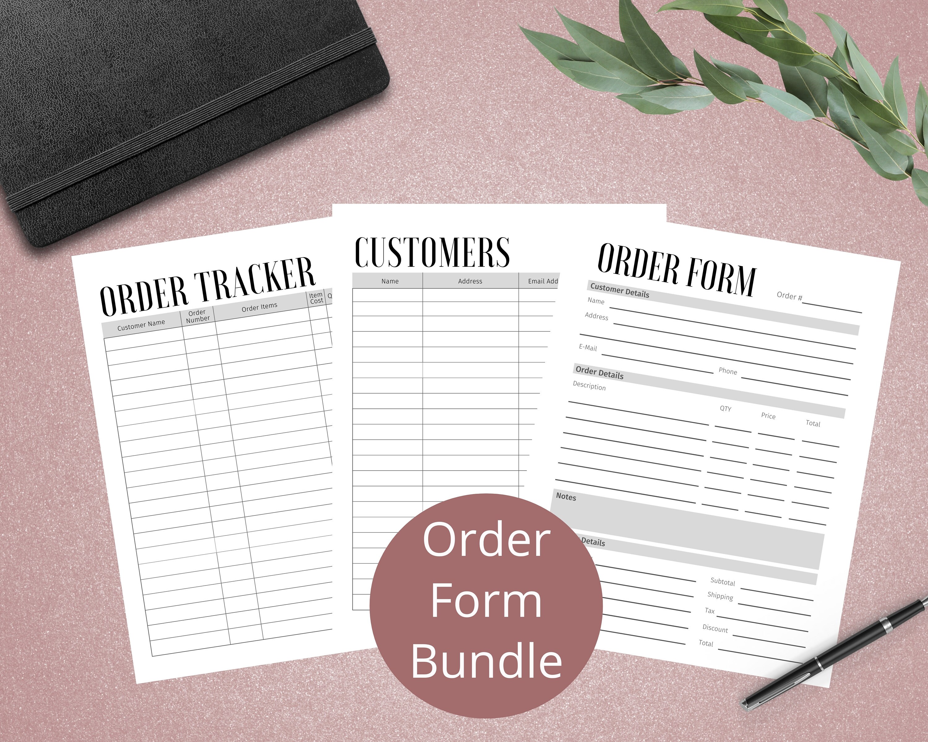 Order Form Bundle Small Business Documents A4 A5 Letter - Etsy