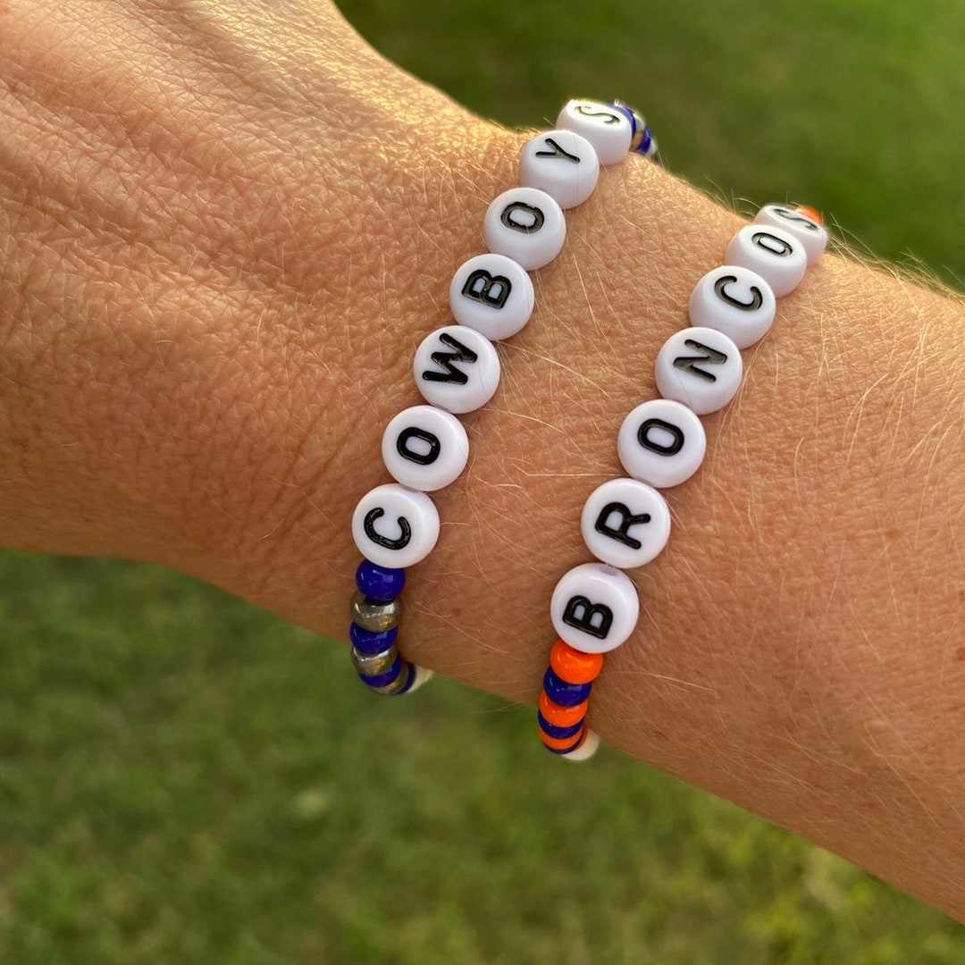 NFL Favorites Custom Beaded Bracelet - Etsy