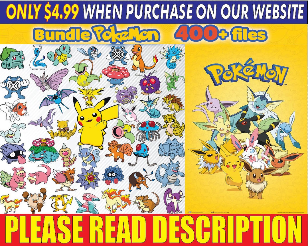 Bundle 400 Files Pokemon Svg Pokemon Layered Pokemon 200 - Etsy