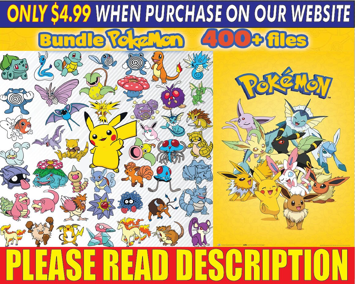 Bundle 400 Files Pokemon Svg Pokemon Layered Pokemon 200 - Etsy