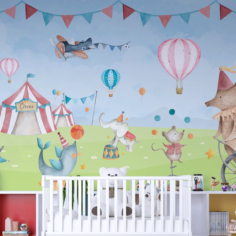 Circus Wall Mural - Etsy