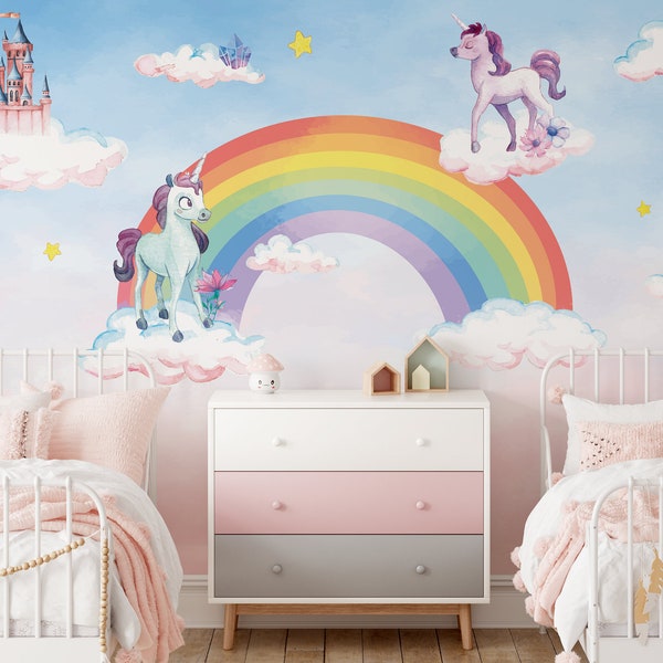 Regenboog behang - Etsy Nederland