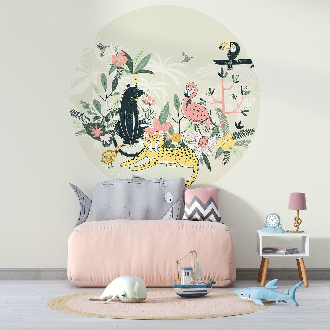 Circle Wallpaper / Wild Wild West / Non-woven Wallpaper ...