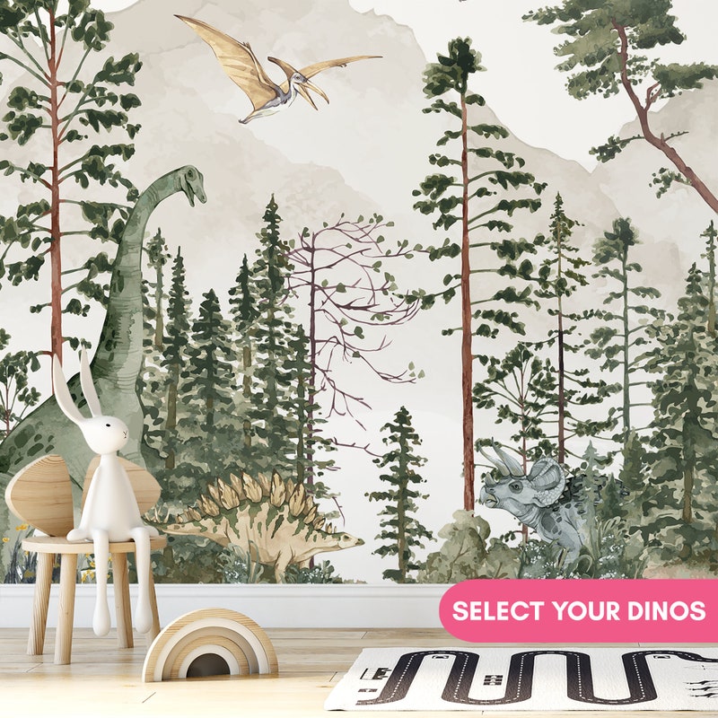 Dinosaur Wall Murals - Etsy