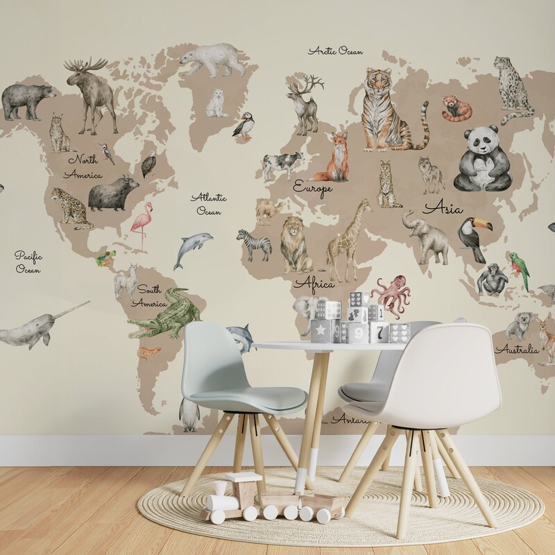Map Wallpaper - Etsy