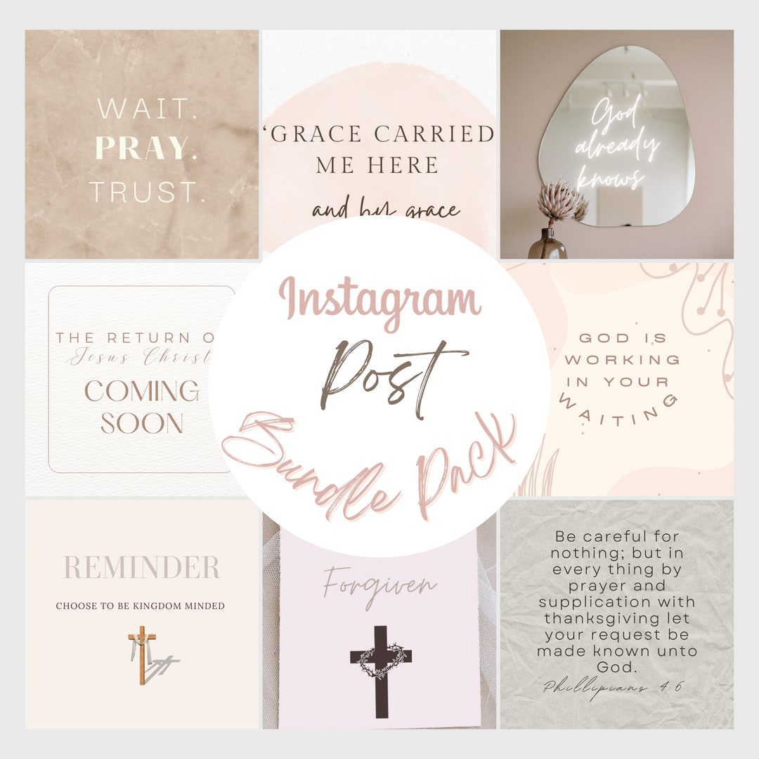 10 Instagram Post Bundle of Christian Quotes, Bible Verses, Church ...