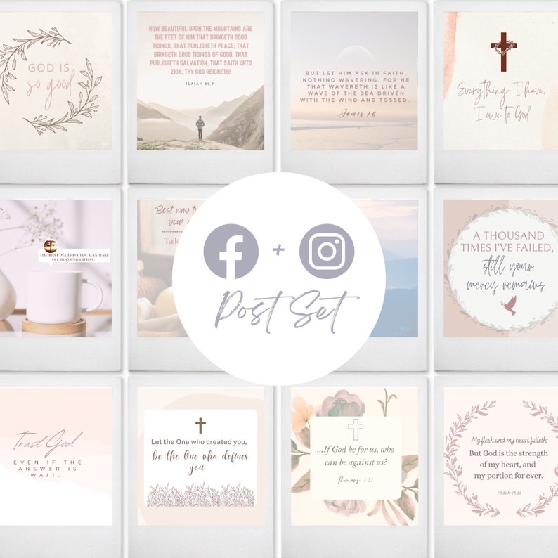 50 Matching Facebook & Instagram Posts, Christian Quotes, Bible Verses ...