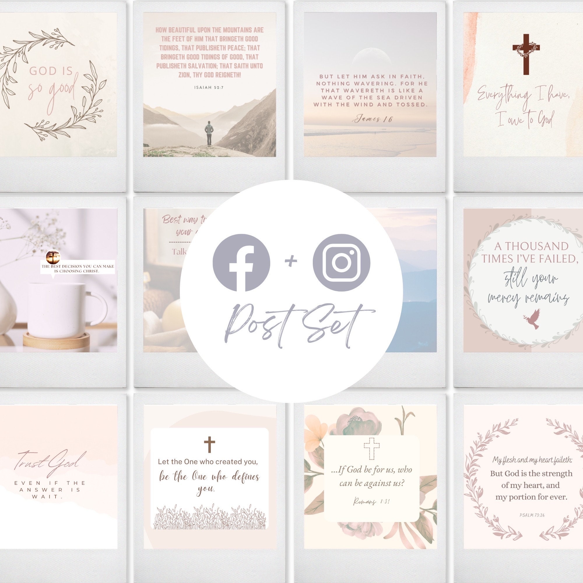 50 Matching Facebook & Instagram Posts, Christian Quotes, Bible Verses ...