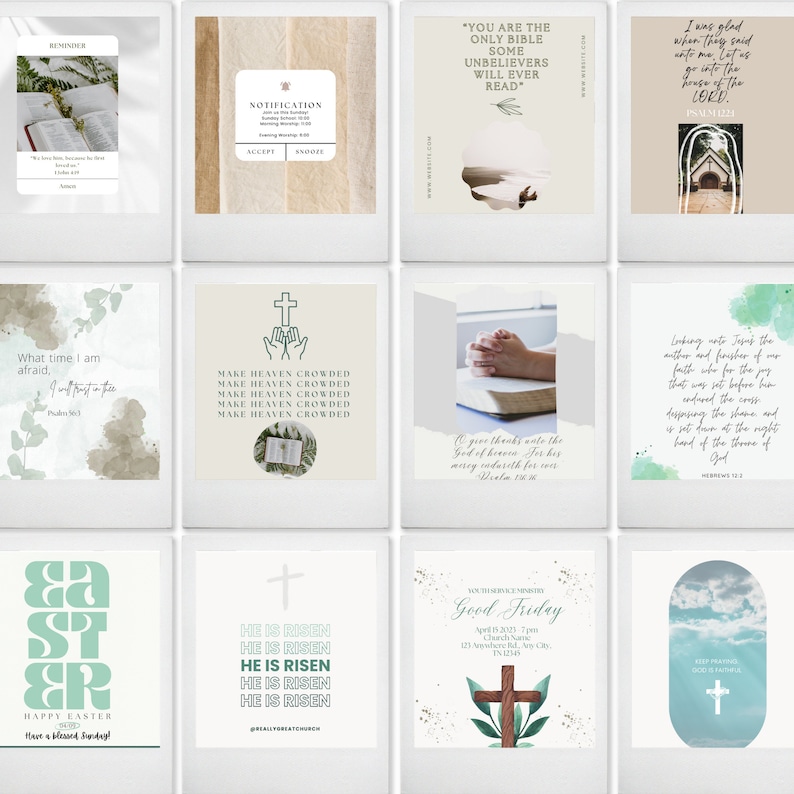 100 Instagram Post Bundle of Christian Quotes, Bible Verses, Church ...