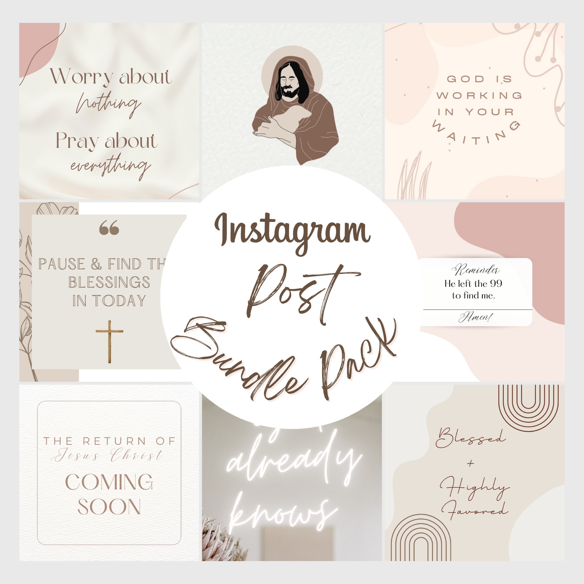 15 Instagram Post Bundle of Christian Quotes, Bible Verses, Church ...