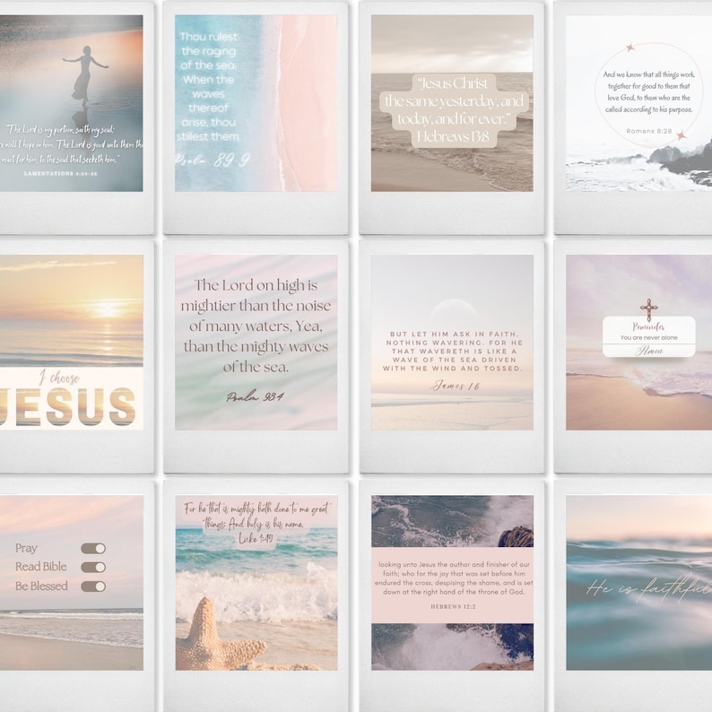 20 Beach Aesthetic Instagram Post Bible Verses, Christian Quotes ...