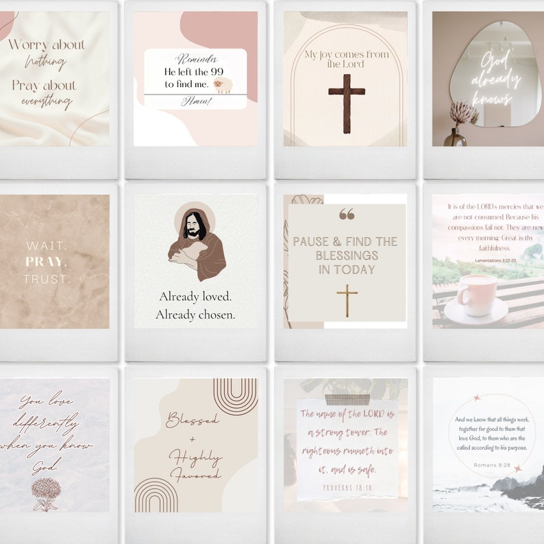 50 Facebook Post Bundle of Christian Quotes, Bible Verses, Church ...