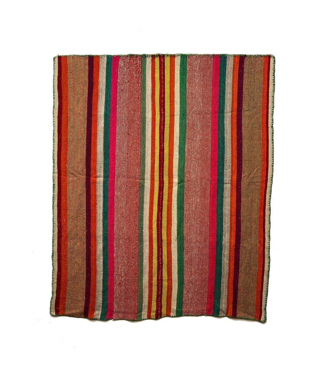 PERUVIAN Colorful RUG / Blanket/ Natural Color/frazada/ Carpet/ Home ...