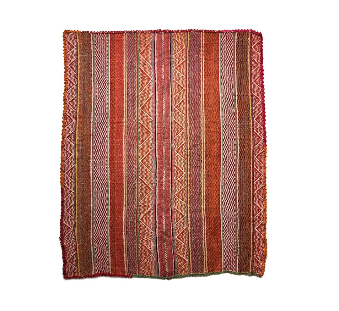 Vintage Peruvian Wool Rug, Colorful Andes Textile, Home Decor, Peruvian ...