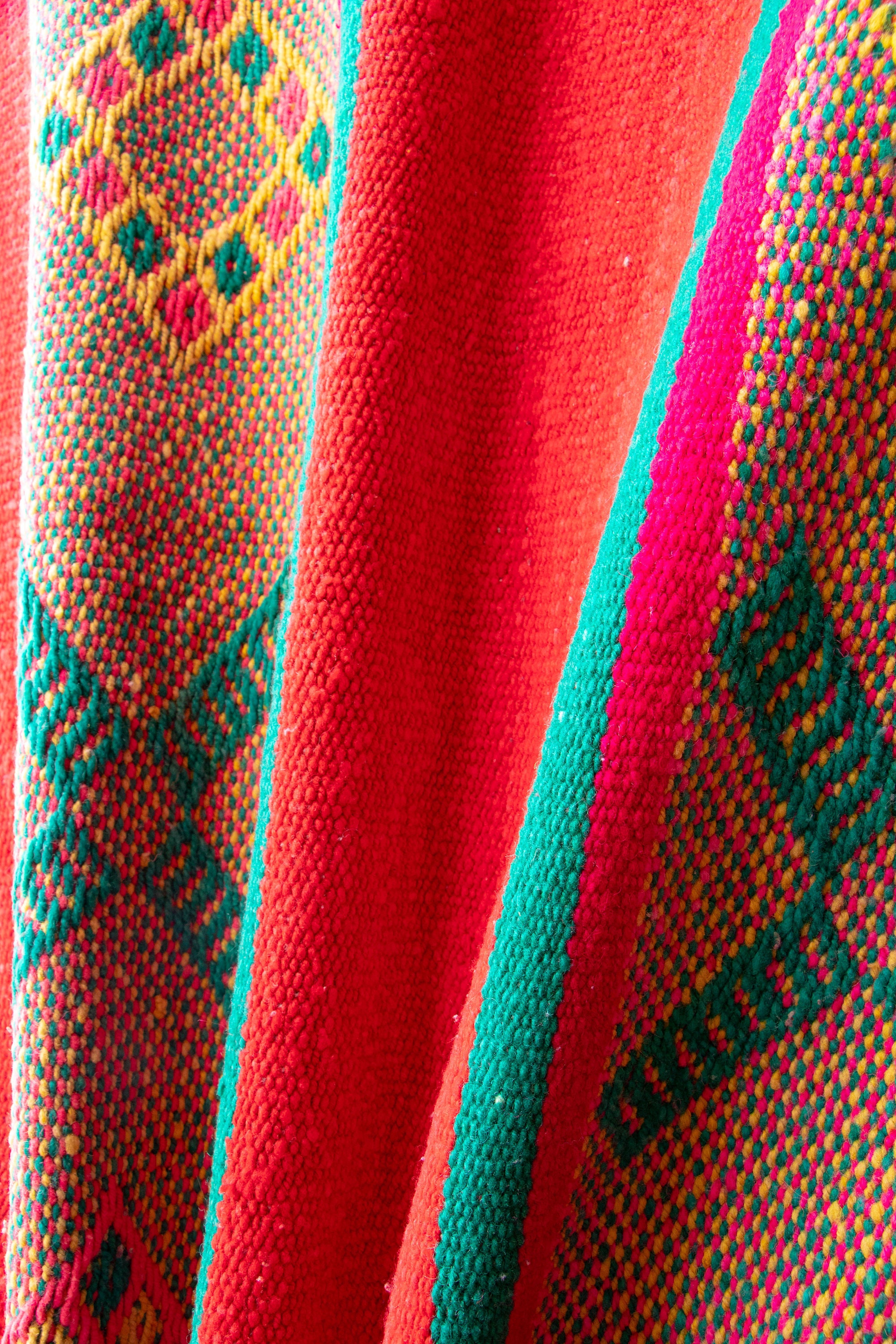 PERUVIAN Colorful RUG / Blanket/ Natural Colors/frazada/ - Etsy